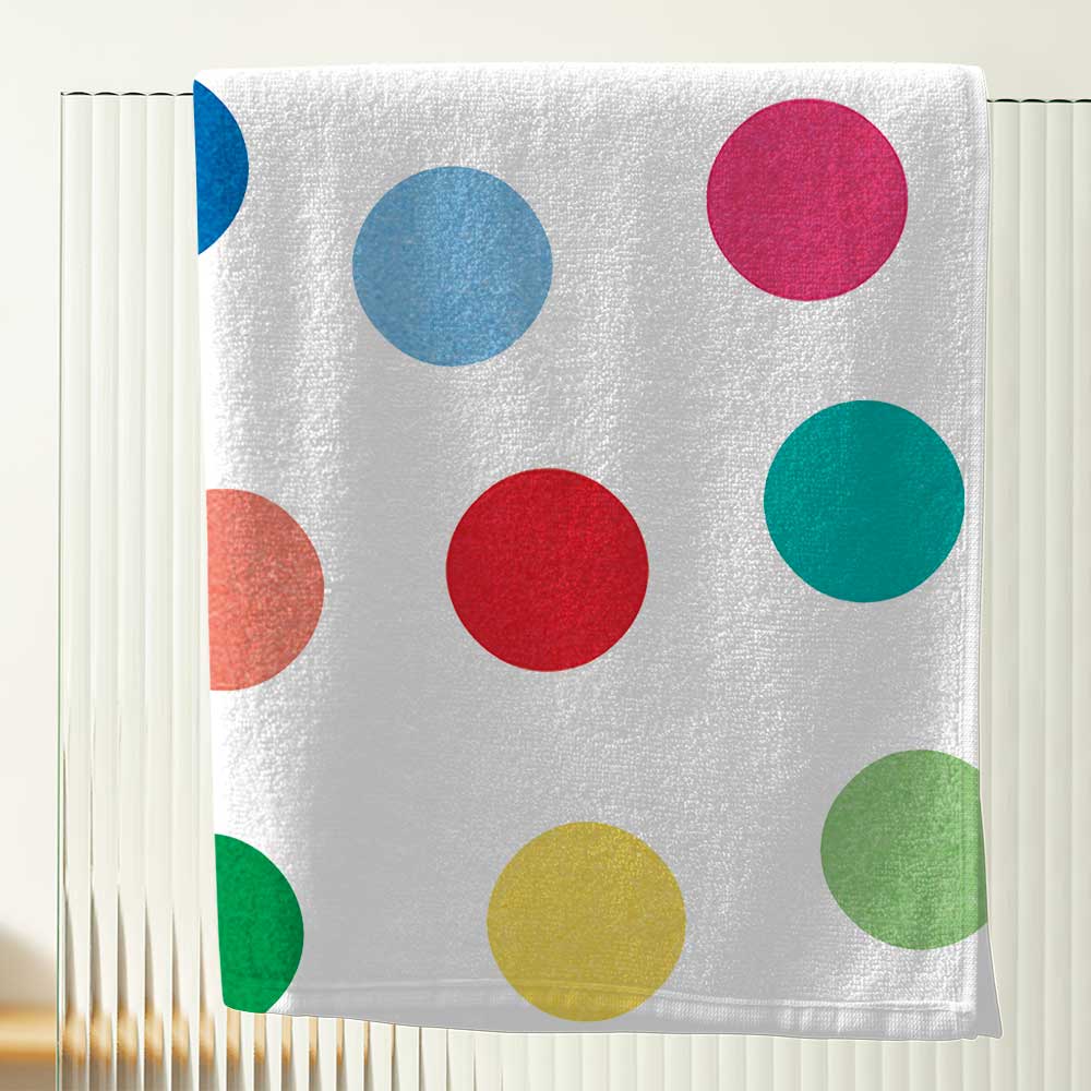 Fun Colorful Large Polka Dot Bath Towels for Kids – Ozscape Designs ...
