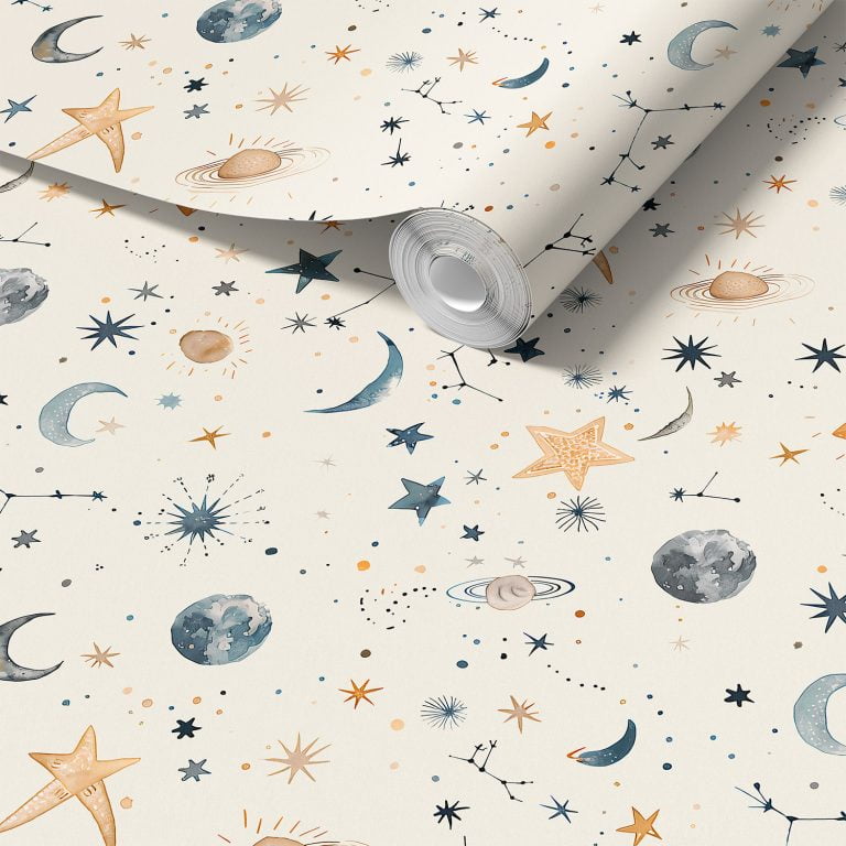 Space Wallpaper for Kids - Celestial Stars, Moon, and Planets